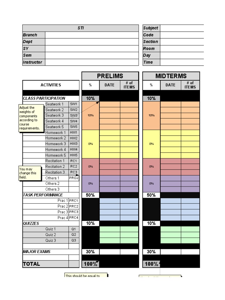 Tertiary Class Record Overview | PDF