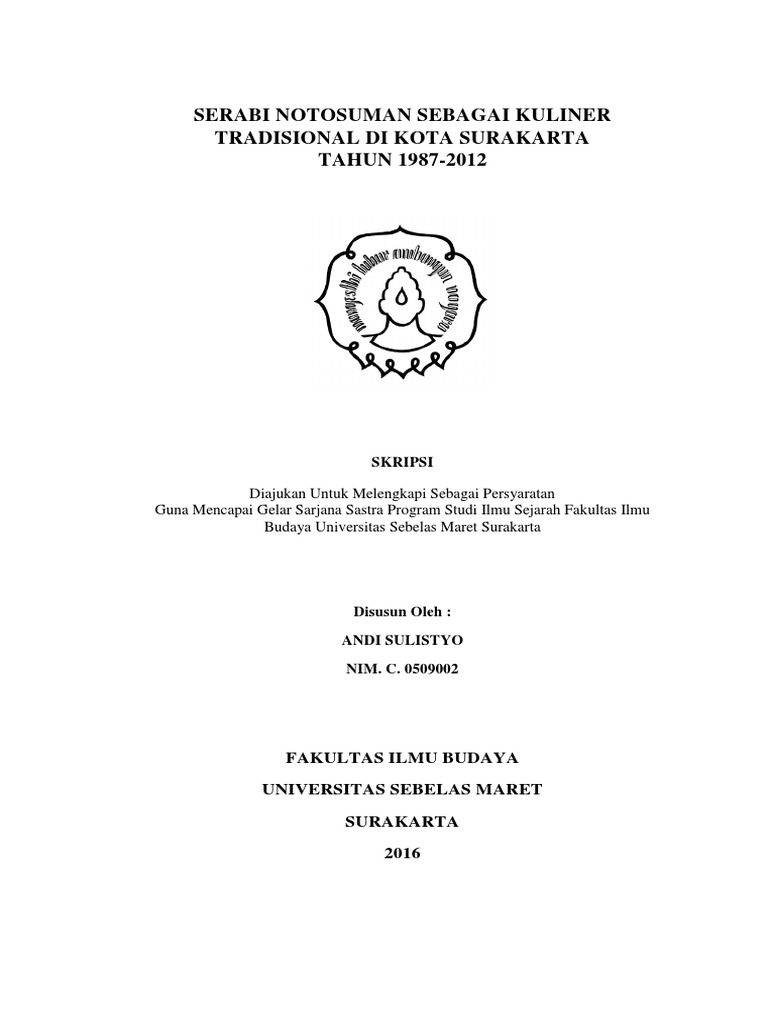 Sejarah Serabi Notosuman Surakarta | PDF