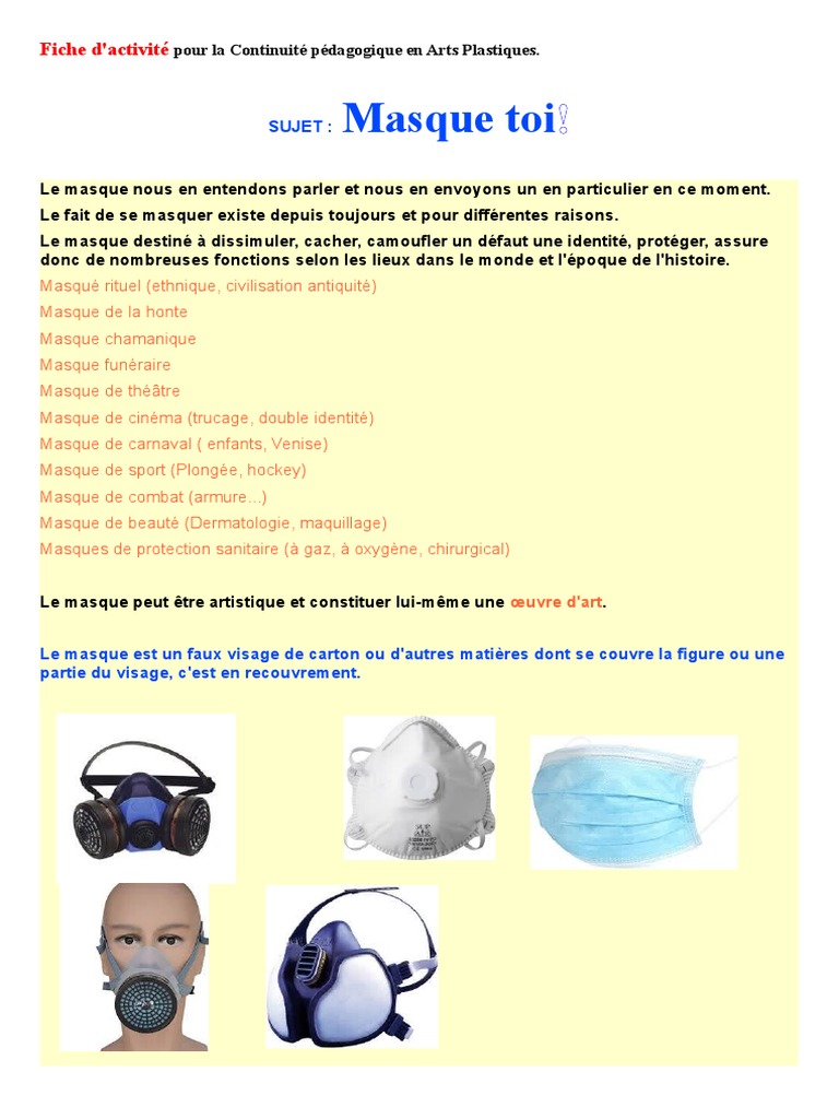 Créez Votre Masque Artistique Unique | PDF | Masque