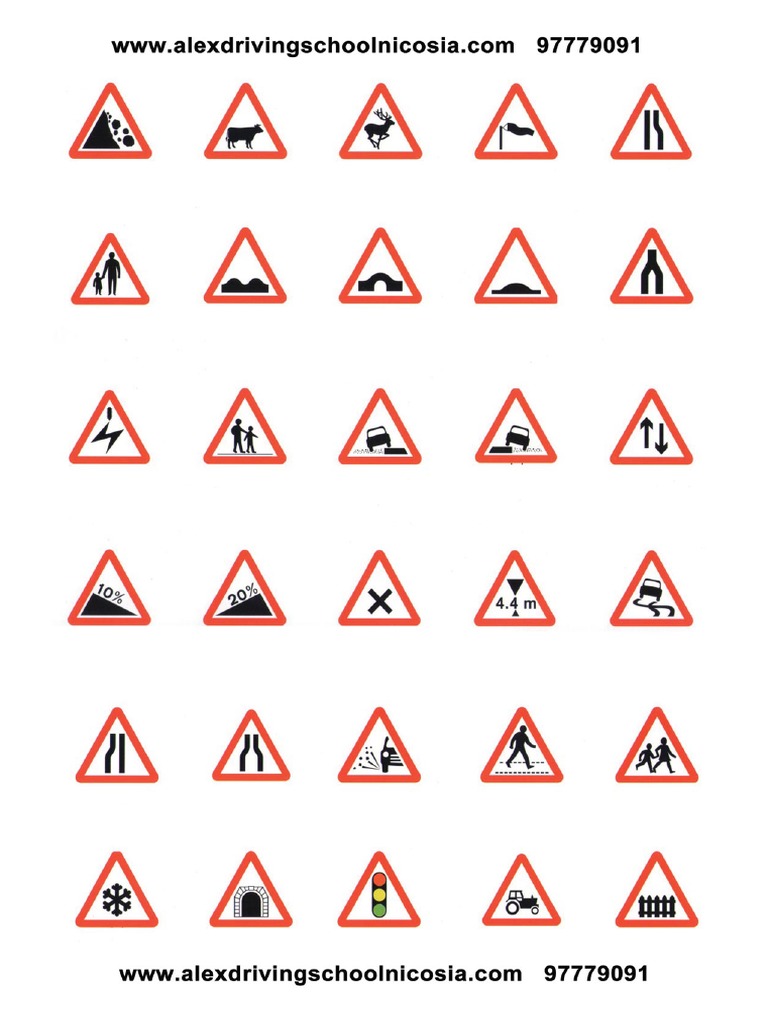Traffic Signs Plain | PDF