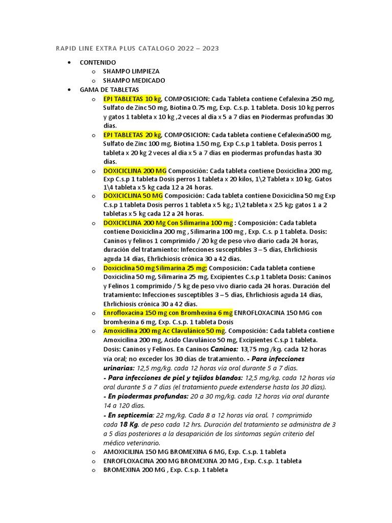 Rapid Line Extra Plus Catalogo 2022 | PDF