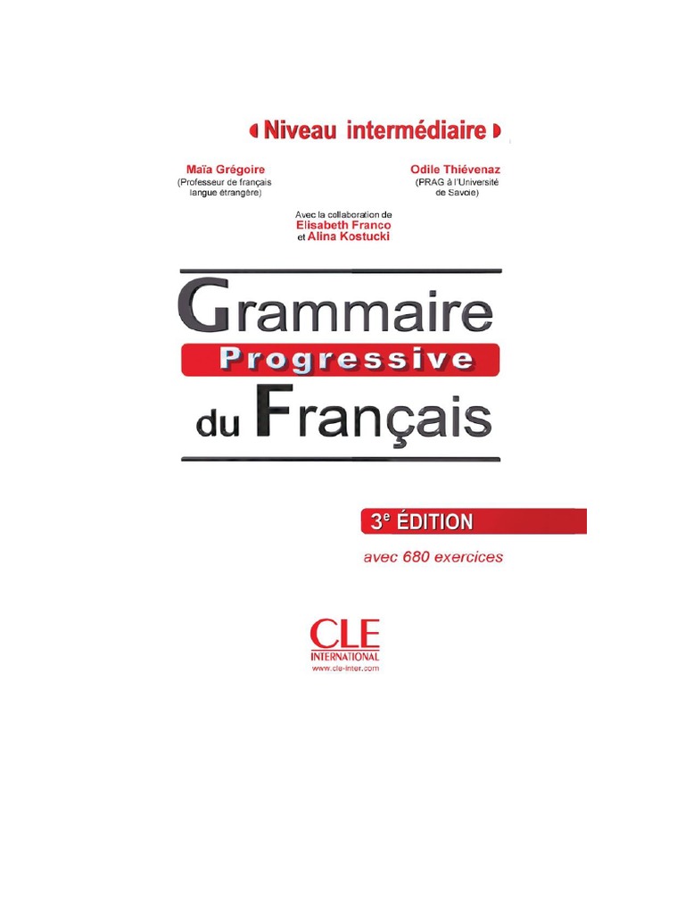 Grammaire Progressive Du Francais | PDF