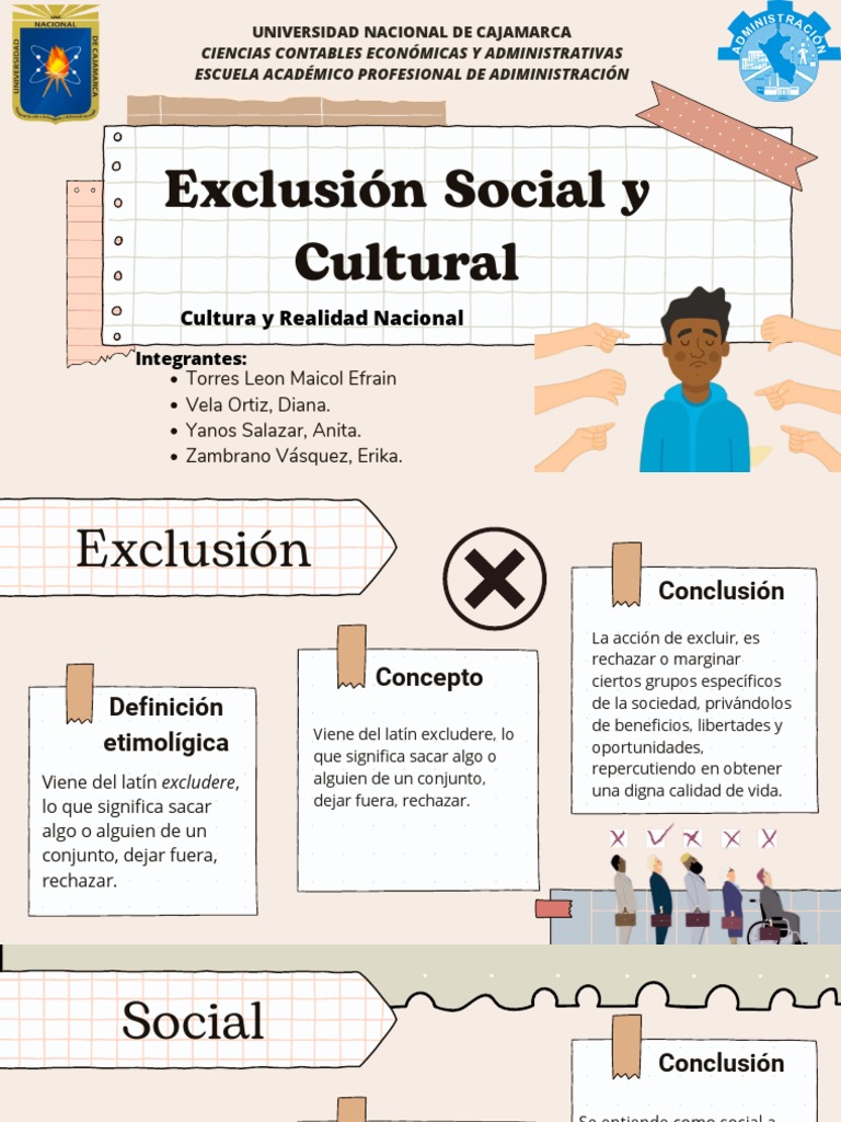 Exclusión Social y Cultural: Definiciones y Ejemplos | PDF | Exclusión ...
