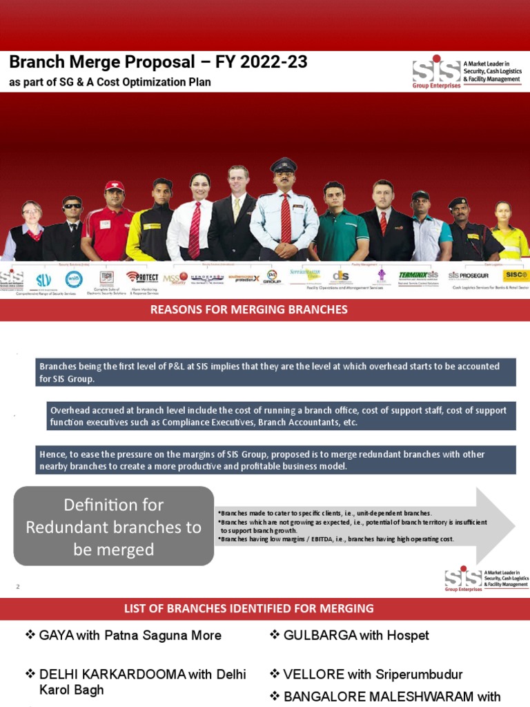 Branch Merger Strategy for SIS Group | PDF | Business | Economies
