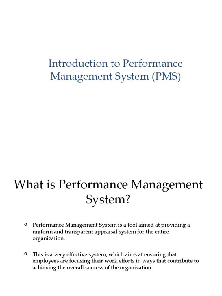 PMS Presentation | PDF | Goal | Goal Setting