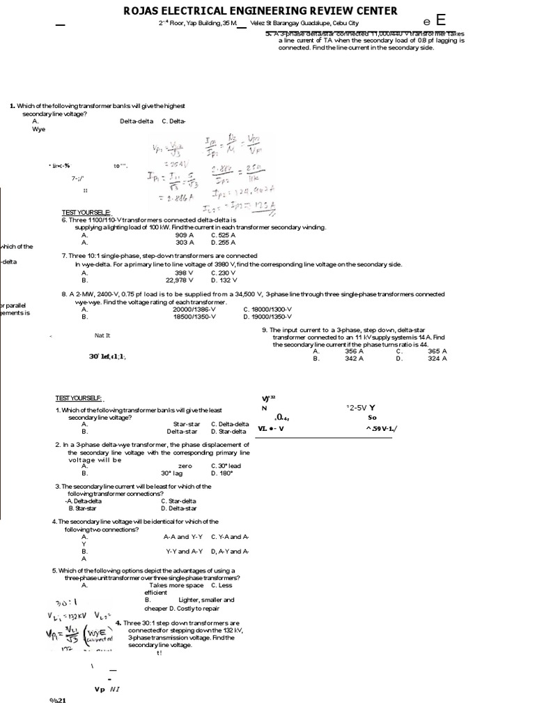 Ee 11 | PDF | Alternating Current | Transformer