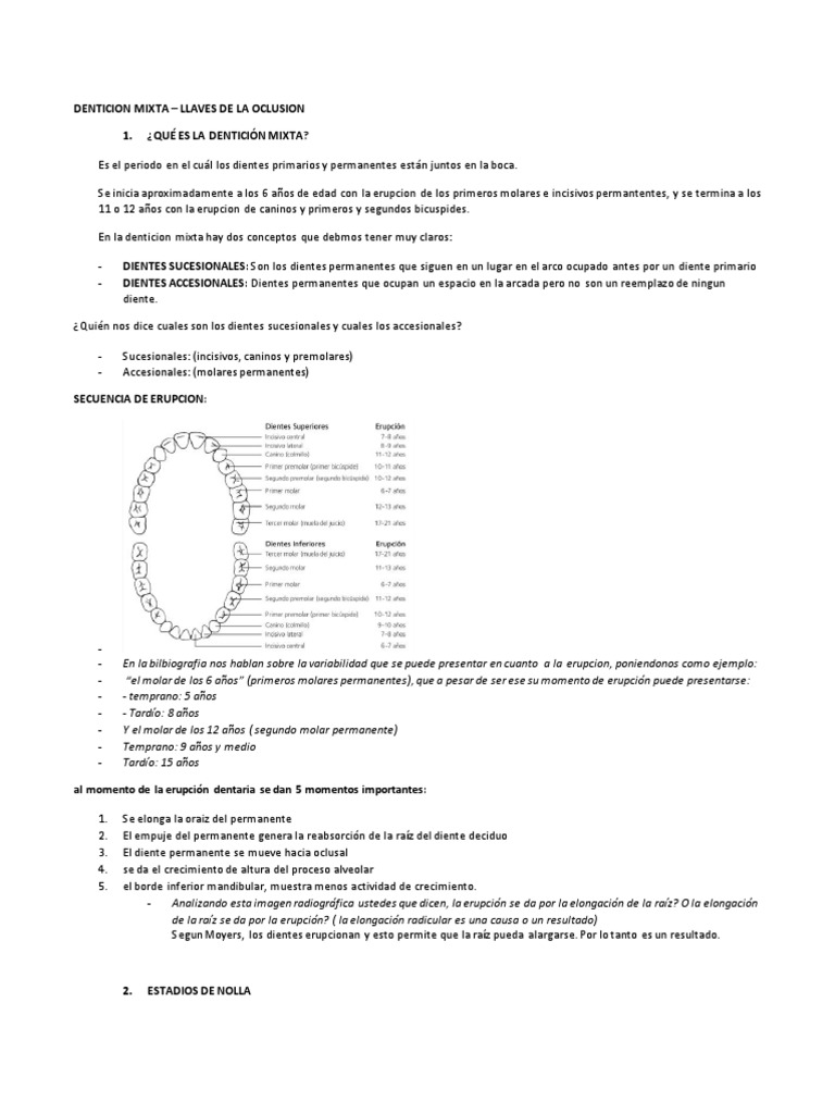 Denticion Mixta | PDF | Diente | Anatomia animal
