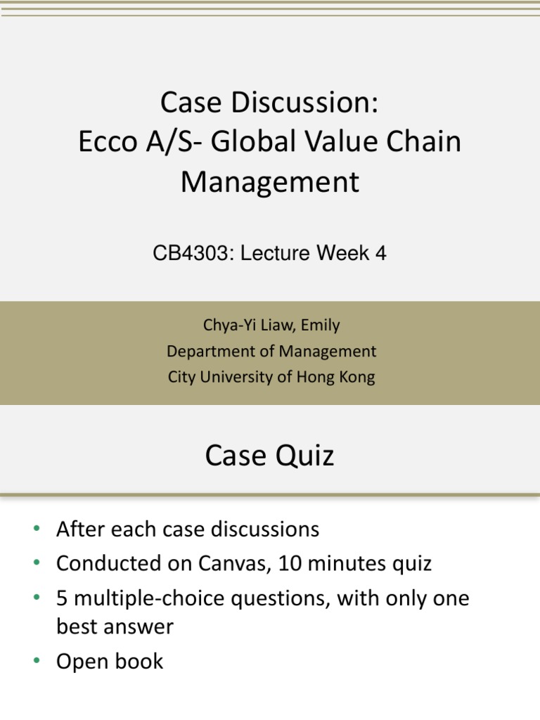 Management Students' Case Study | PDF | Outsourcing | Value Chain