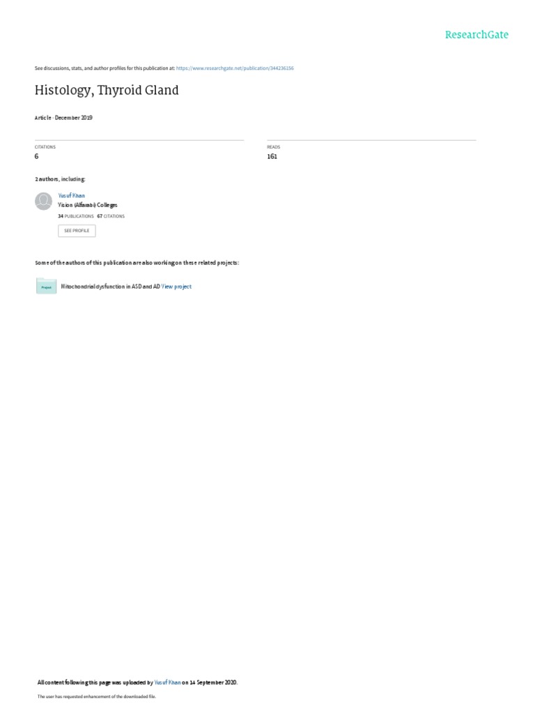 HistologyThyroidGland-StatPearls-NCBIBookshelf-1 | PDF | Thyroid ...