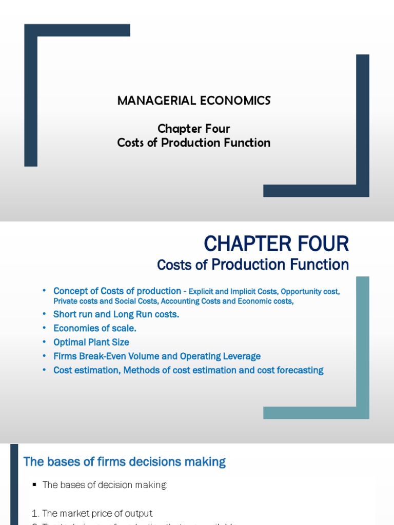 Chapter 4 - Costs of Production-1 | Download Free PDF | Long Run And Short Run | Average Cost