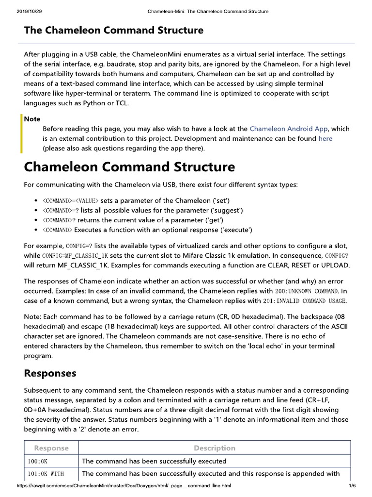 (Appendix1) Command List | PDF