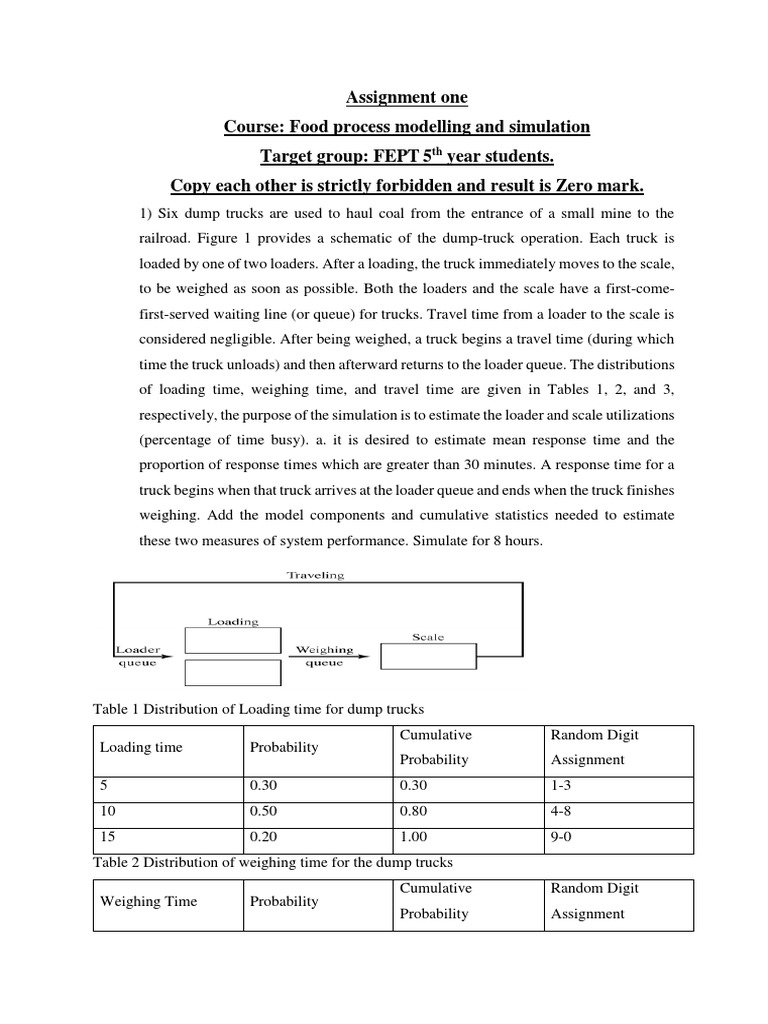 Assignment One For Food (2015) | PDF | Probability Distribution | Applied Mathematics
