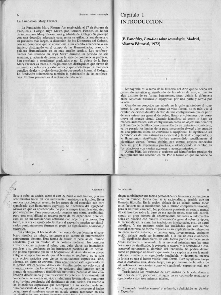 Panofsky 1972 Estudios Sobre Iconología | PDF | Arte