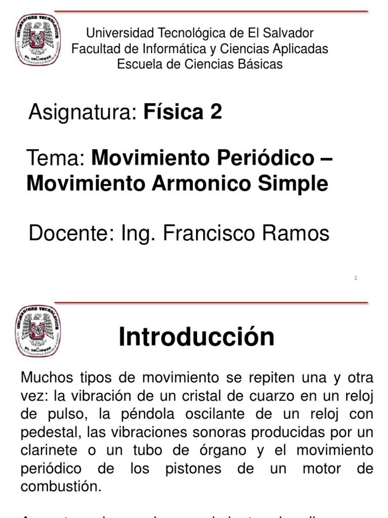 1 Movimiento Periodico Parte1 | PDF | Frecuencia | Oscilación