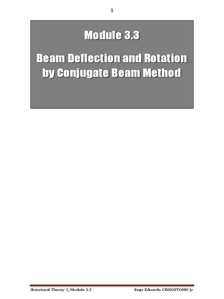 STD Conjugate | PDF | Beam (Structure) | Mechanics