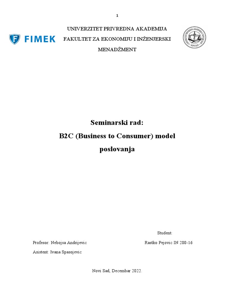 Rastko Pejovic B2C | PDF