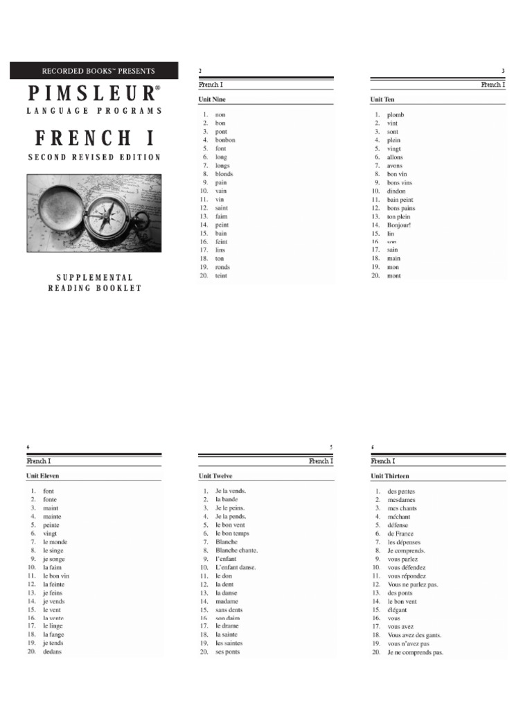 Complete French Pimsleur | PDF