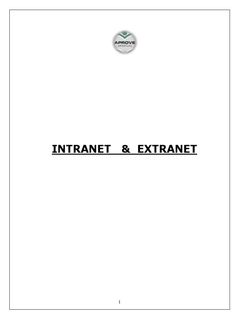 Intranet & Extranet | PDF | Internet | Rede de computadores
