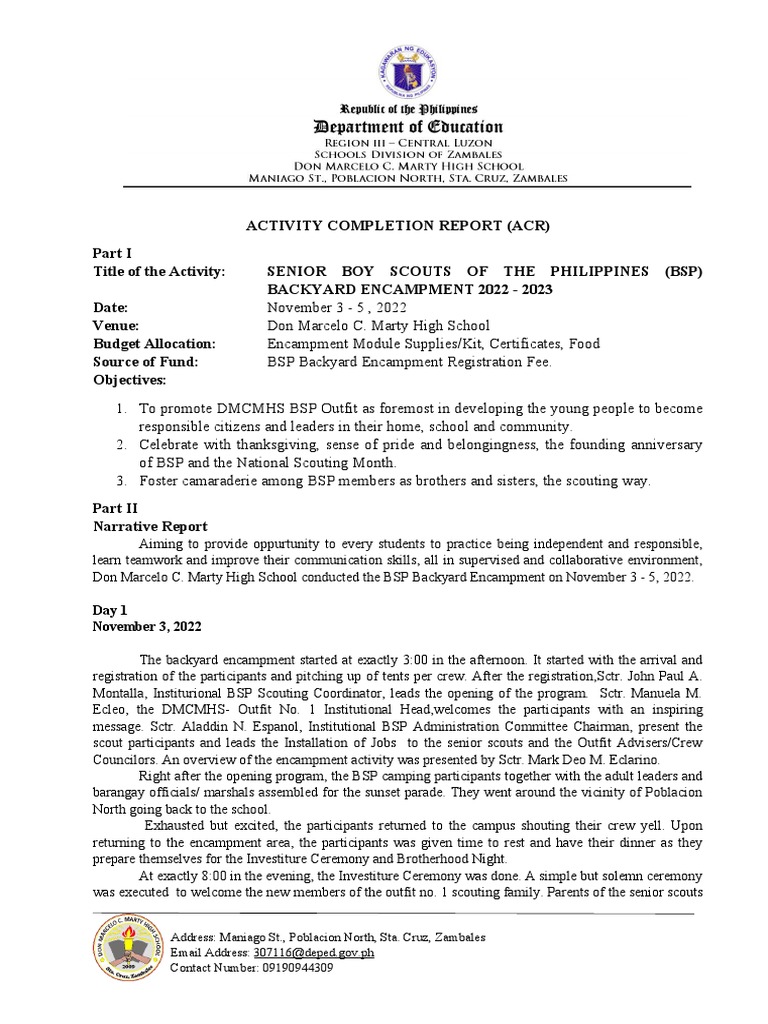 BSP Acr | PDF | Outdoor Recreation | Youth Organizations
