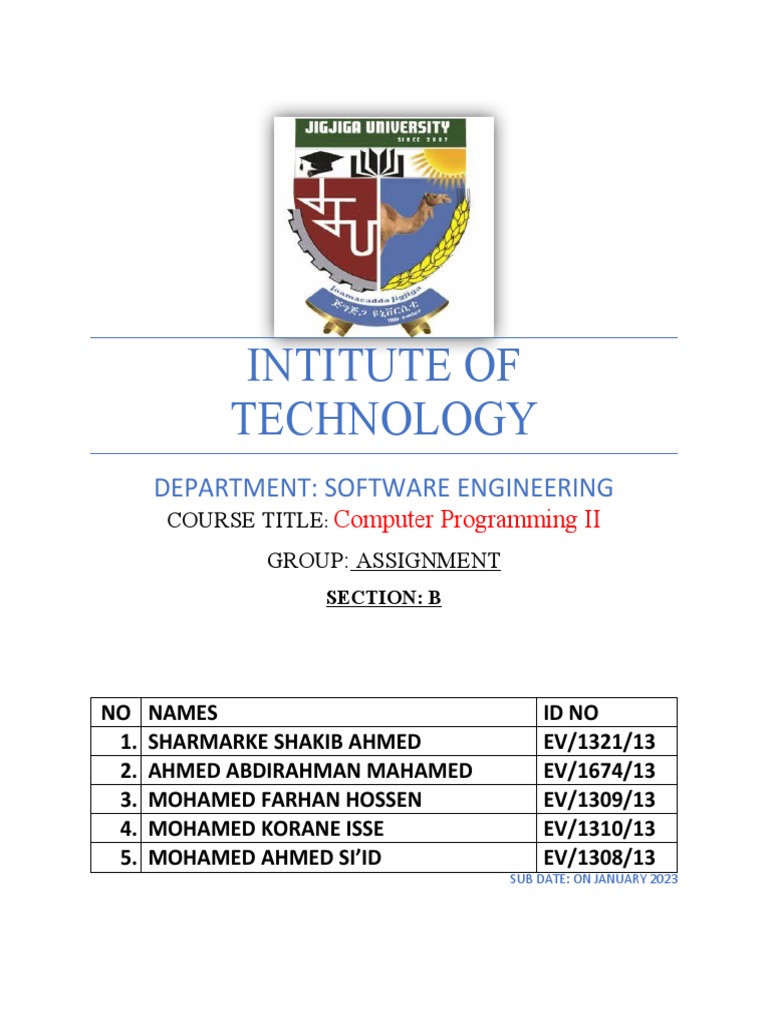 Group Assignment C++ II | PDF | Namespace | Integer (Computer Science) Group Assignment C++ II | PDF | Namespace | Integer (Computer Science)