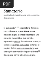 Notación Sigma: Propiedades y Ejemplos | PDF | Suma | Análisis matemático