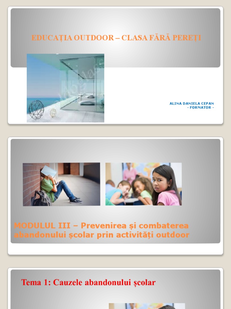 Modulul 3 Tema 1 Cauze Abandon | PDF