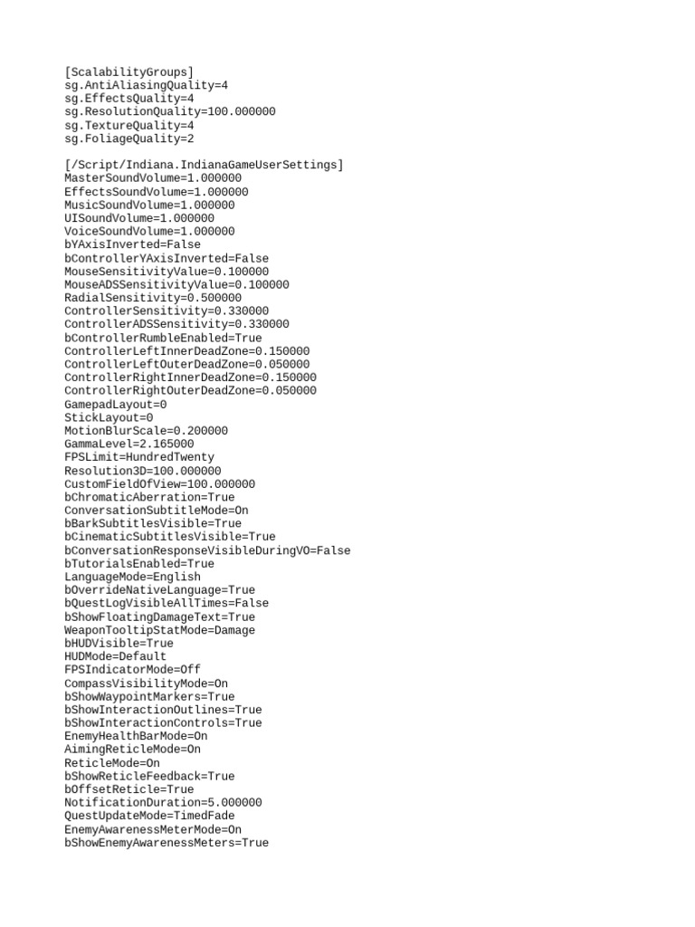 Game User Settings | PDF