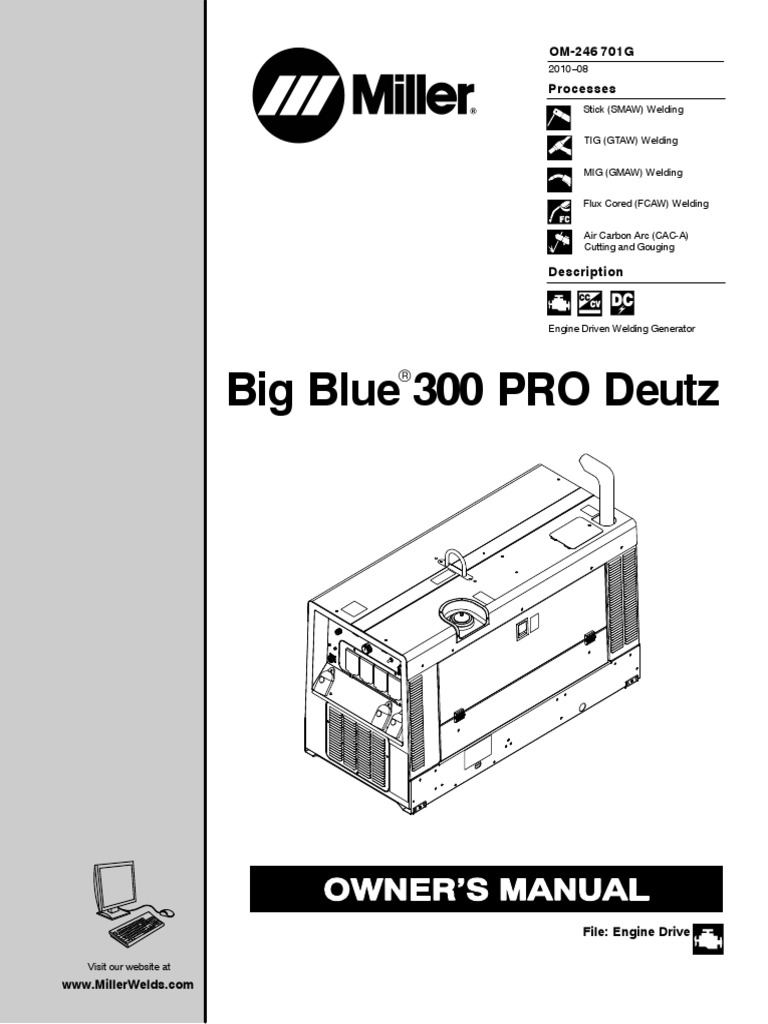 Big Blue 300 PRO Deutz | PDF | Welding | Construction