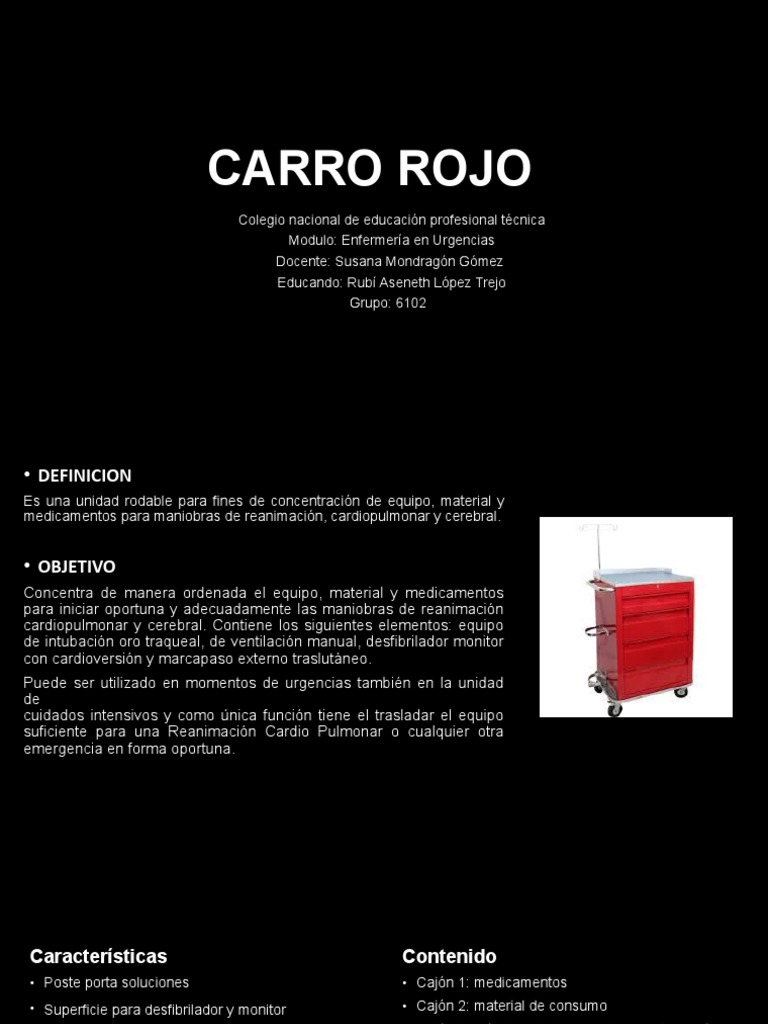 Carro Rojo | PDF | Reanimación cardiopulmonar | Especialidades Medicas