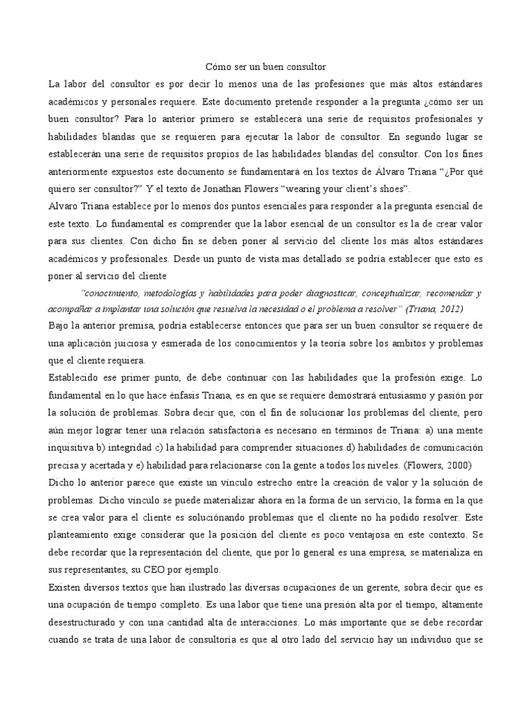 Como Ser Un Buen Consultor | PDF | Ciencia cognitiva | Cognición