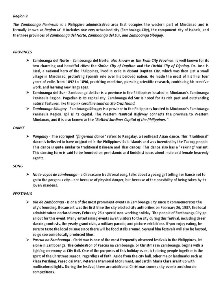 Region 9 | PDF | Foods | Cuisine