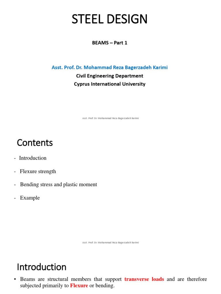 CVLE472-LECTURE 5-BEAMS - Part 1 | PDF | Bending | Beam (Structure)