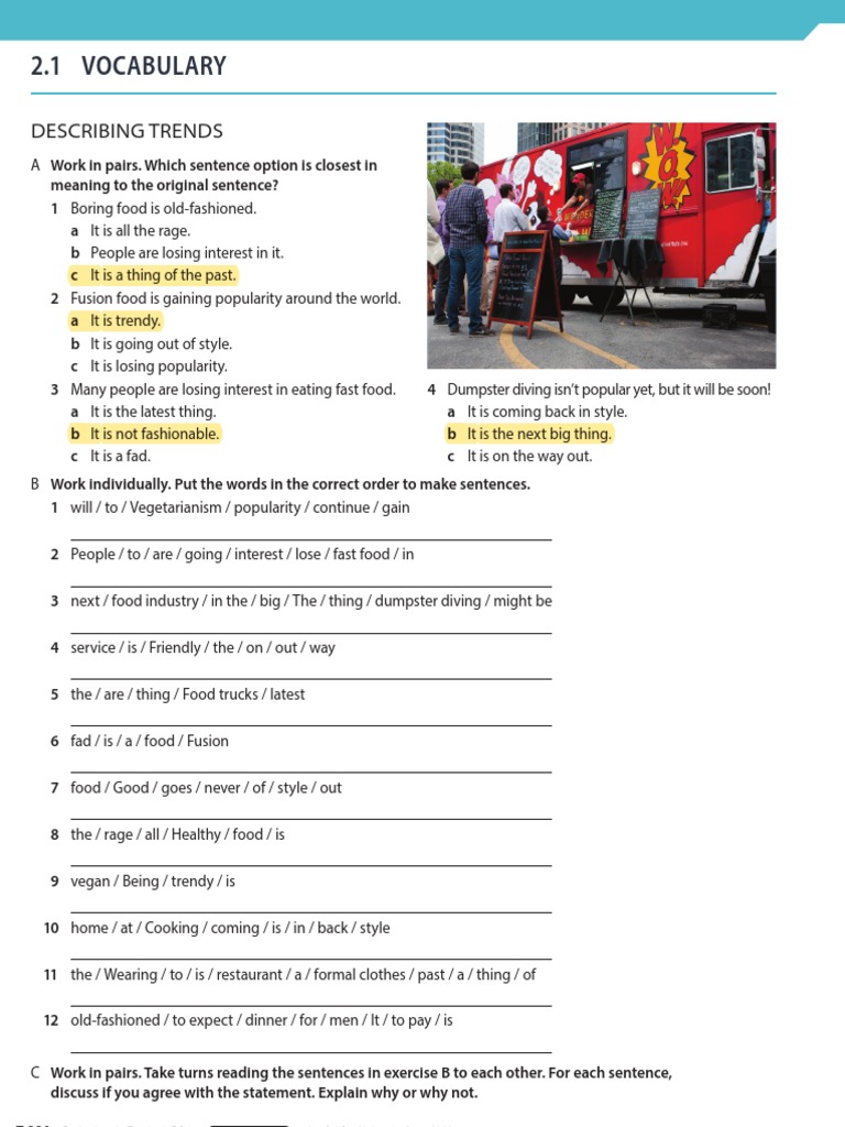 BUS 2.0 Level 4 Lesson Plan 2 Handout 1 | PDF