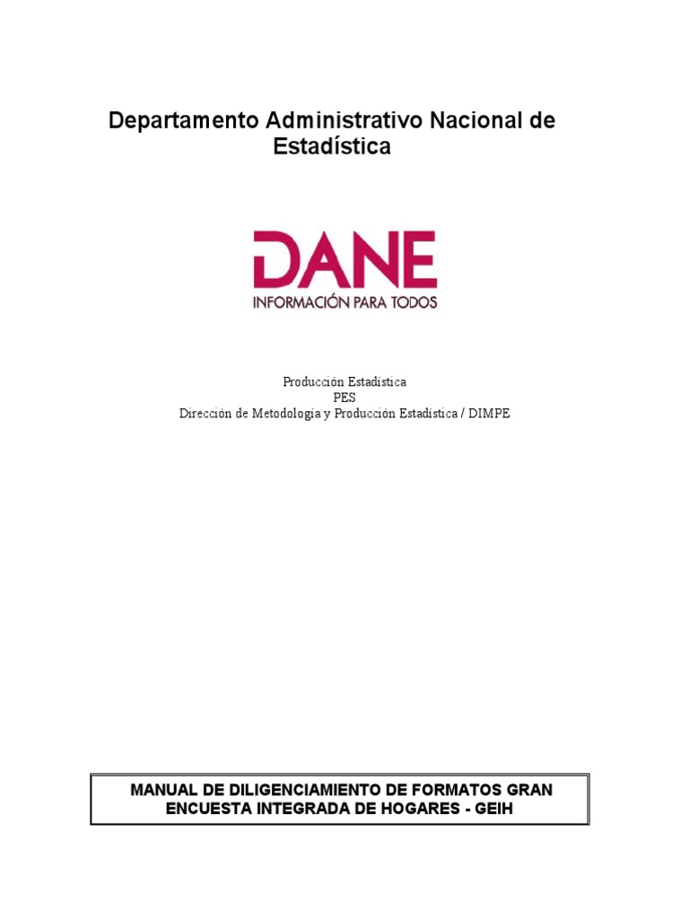 Manual de Diligenciamiento de Formatos | PDF