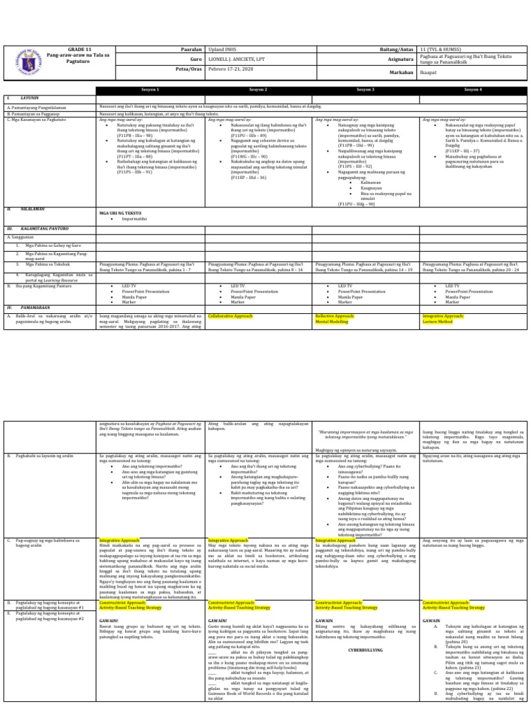 Pagbasa at Pagsusuri | PDF