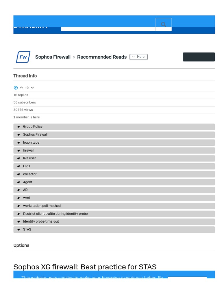 Community Sophos Com Sophos XG Firewall F Recommended Reads 125318 ...