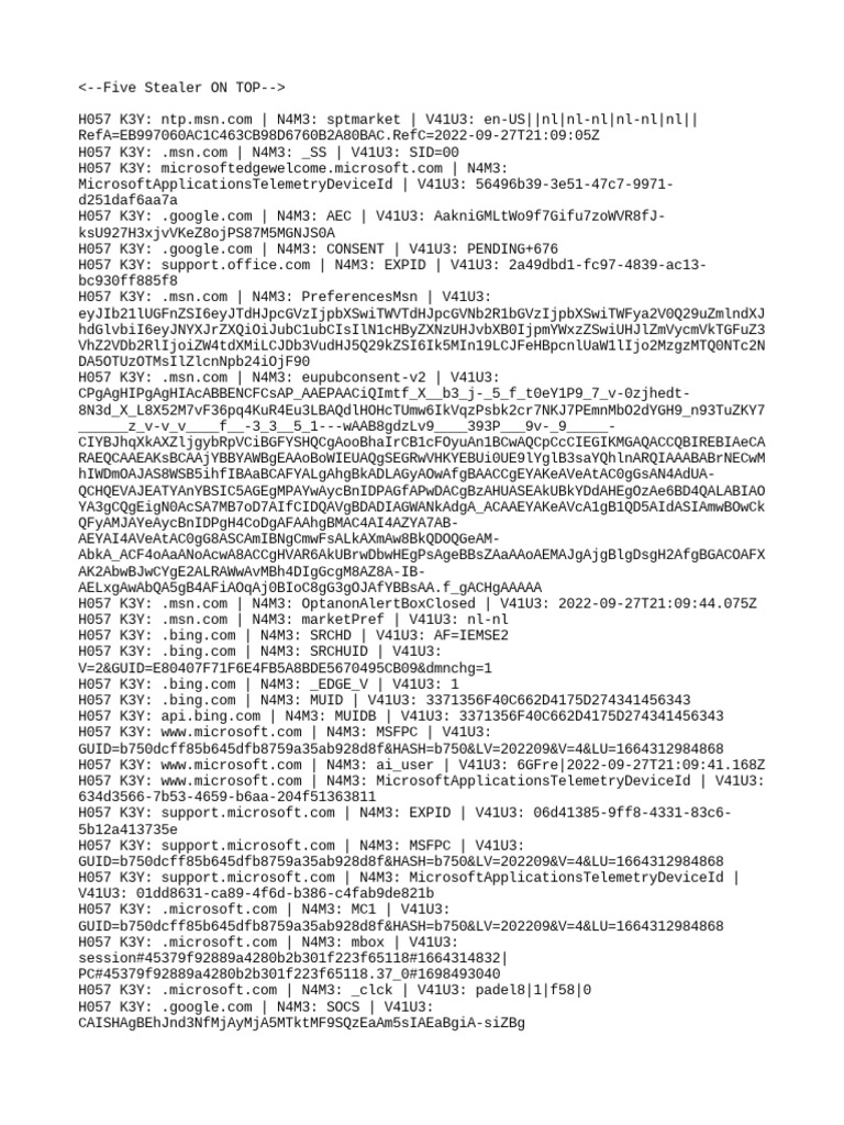Cookie and Tracking Data Log | PDF | Computers