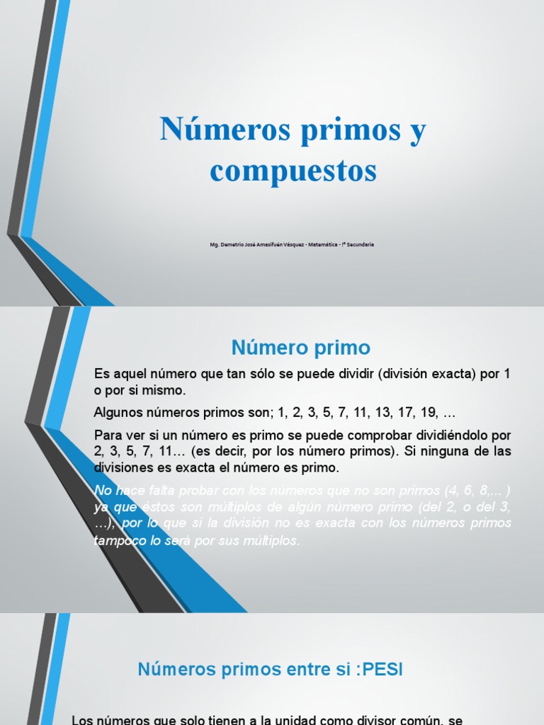 Numeros Primos y Compuestos | PDF | Número primo | Aritmética