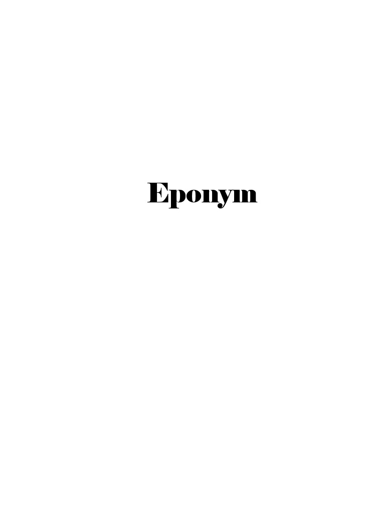 Eponym sample | Nature