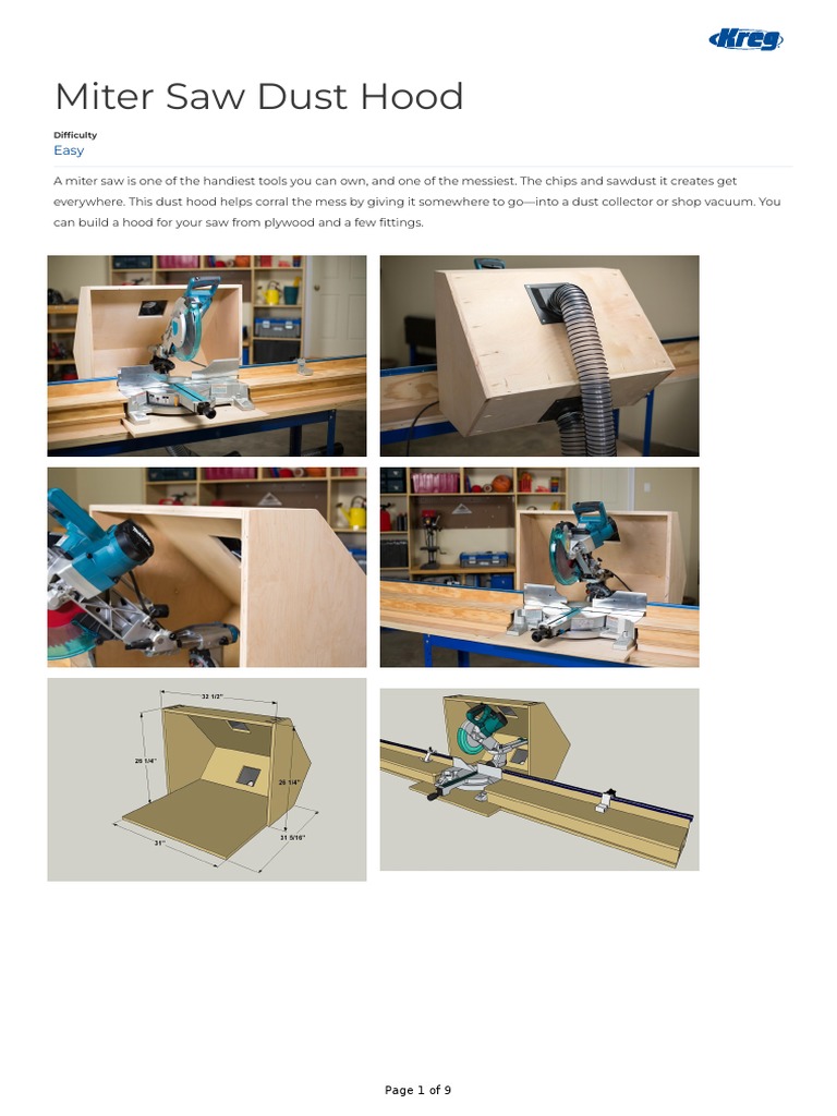 Miter Saw Dust Hood | PDF | Screw | Crafts