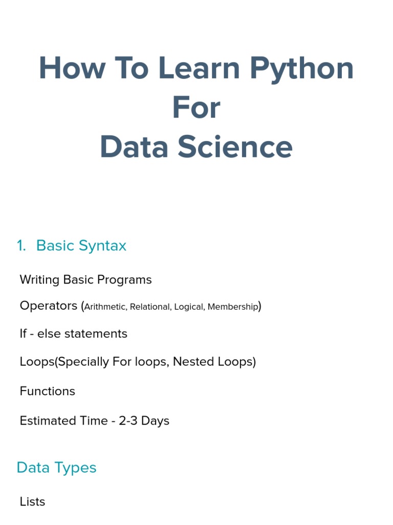 Roadmaps For Data Science | PDF