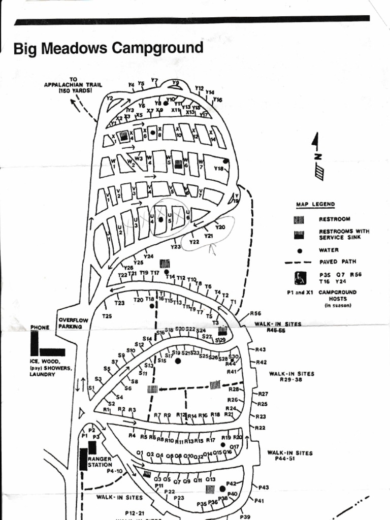 Big Meadows Campground Map - Skyline Drive NP | PDF | Outdoor ...