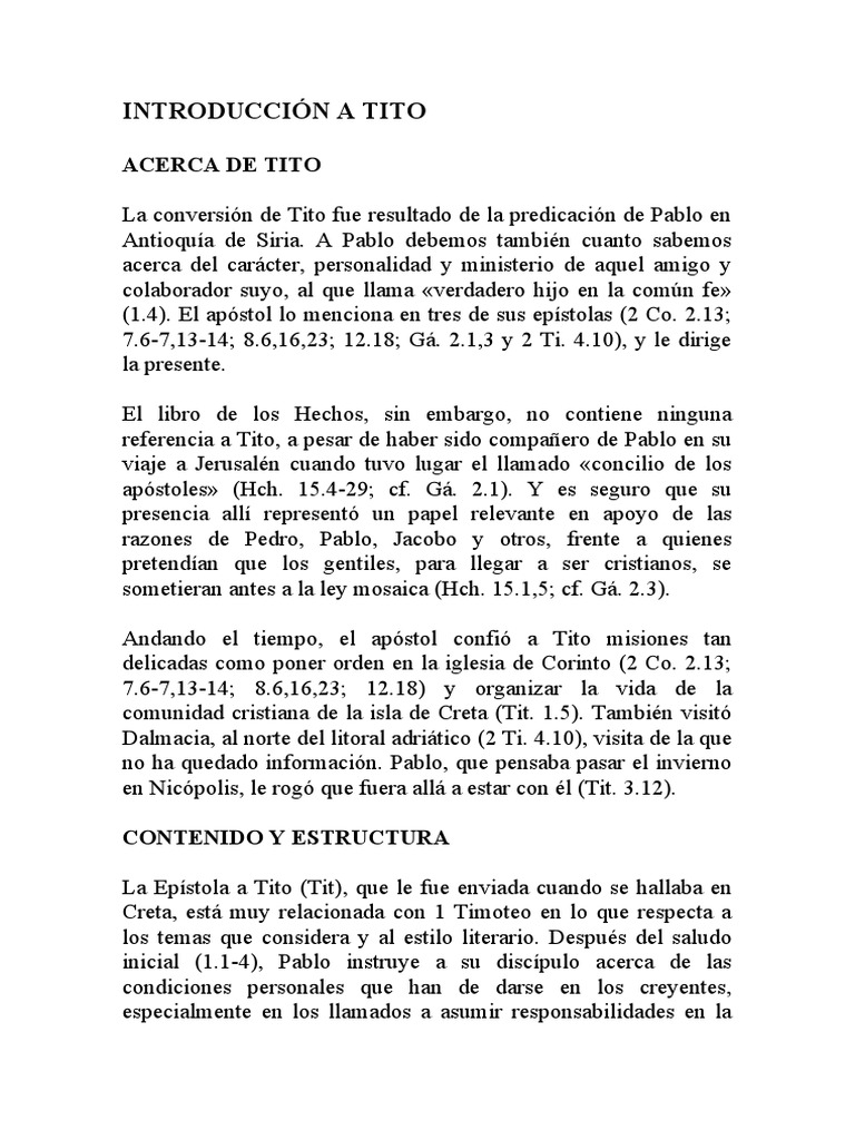 Libro de Tito | PDF | Pablo el apóstol | Fe