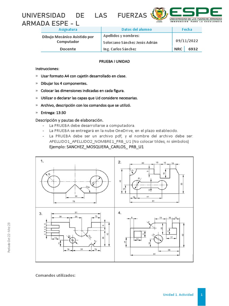 Prueba Dibujo Tecnico | PDF