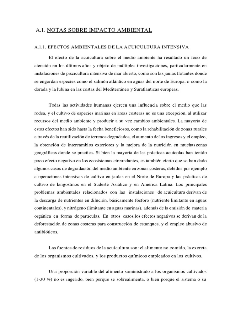 PFC 1 | PDF | Acuicultura | Entorno natural