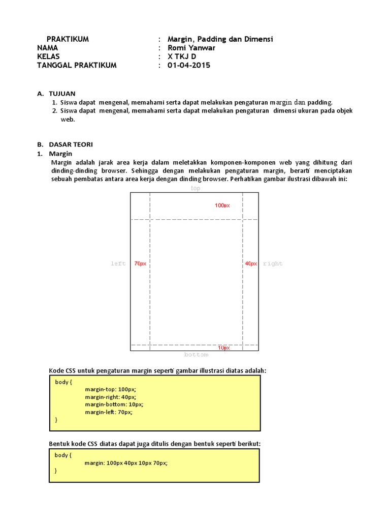 Praktikum 4 CSS | PDF