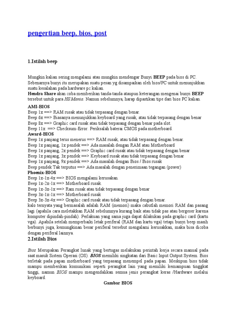 Pengertian Beep | PDF