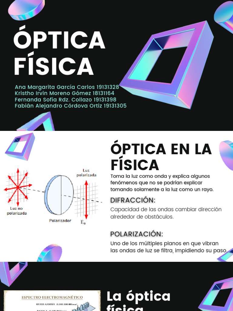 Óptica Física | PDF | Ligero | Radiación electromagnética