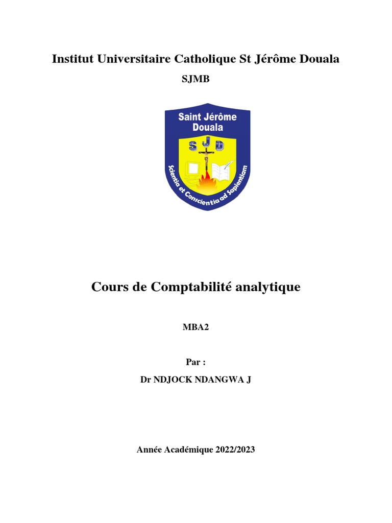 Cours Compta Anal MBA2 | PDF | Inventaire | Comptabilité