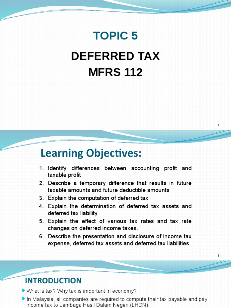 Chapter 3 - Deferred Tax | PDF | Deferred Tax | Expense